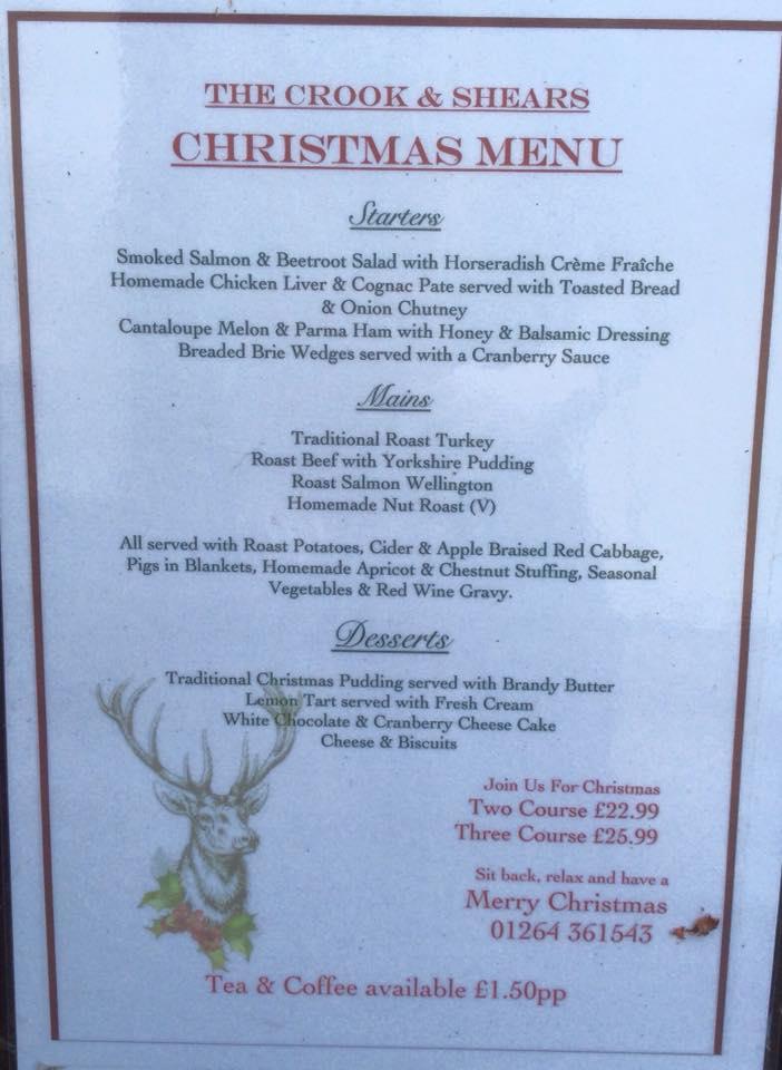Menu at Crook & Shears pub & bar, Andover