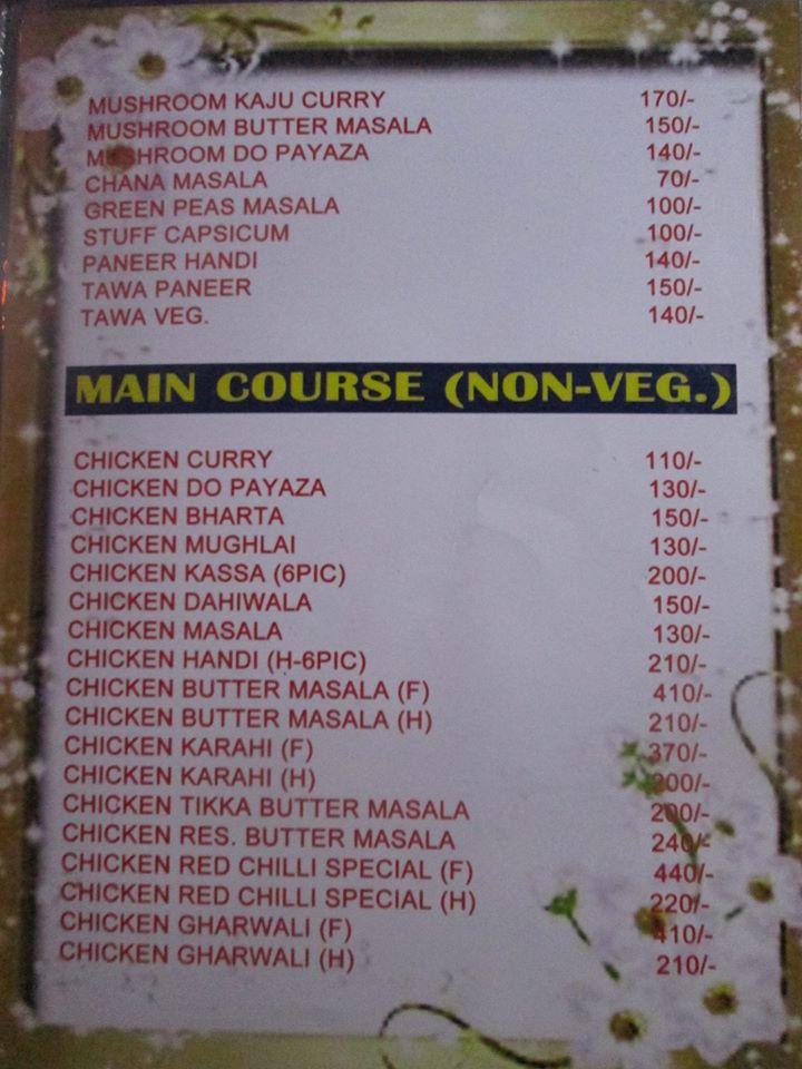Menu at Red Chilli Restaurant, Dhanbad