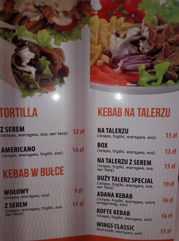 Menu at Dunya Kebab & Steak Burger restaurant, Dobrzyca