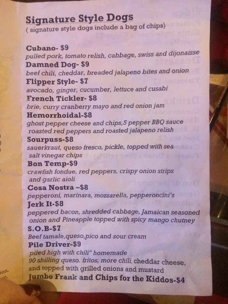 Menu at Flippers Tavern pub & bar, Lubbock
