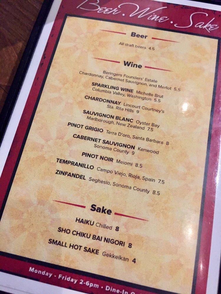 Menu at Mikuni Kaizen restaurant, Roseville, Galleria Blvd Ste 160