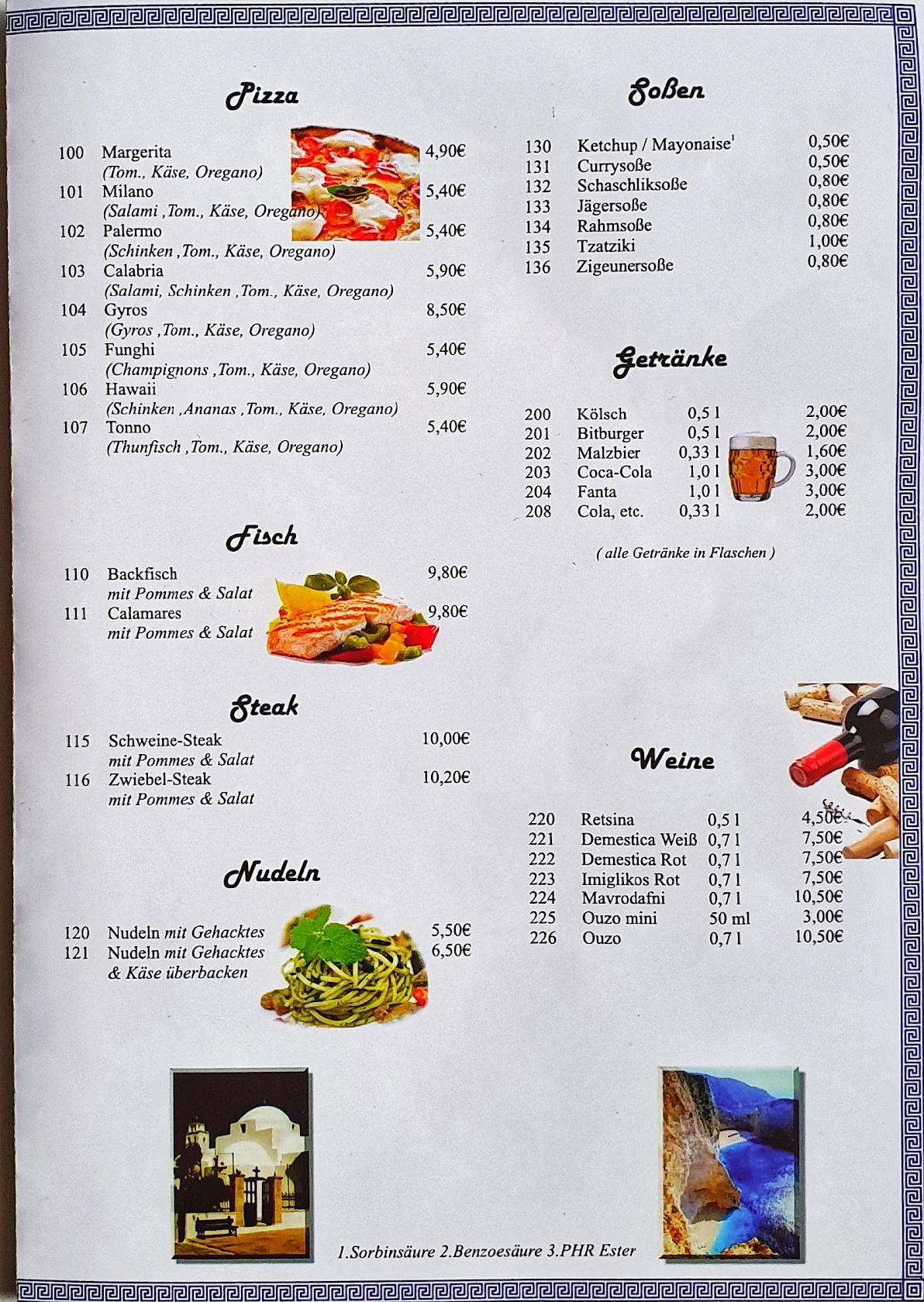 Speisekarte von Pappas Grill restaurant, Kerpen