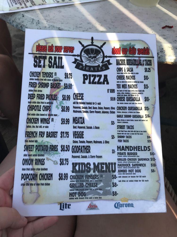Menu at Pirates Patio and Galley pub & bar, Old Orchard Beach