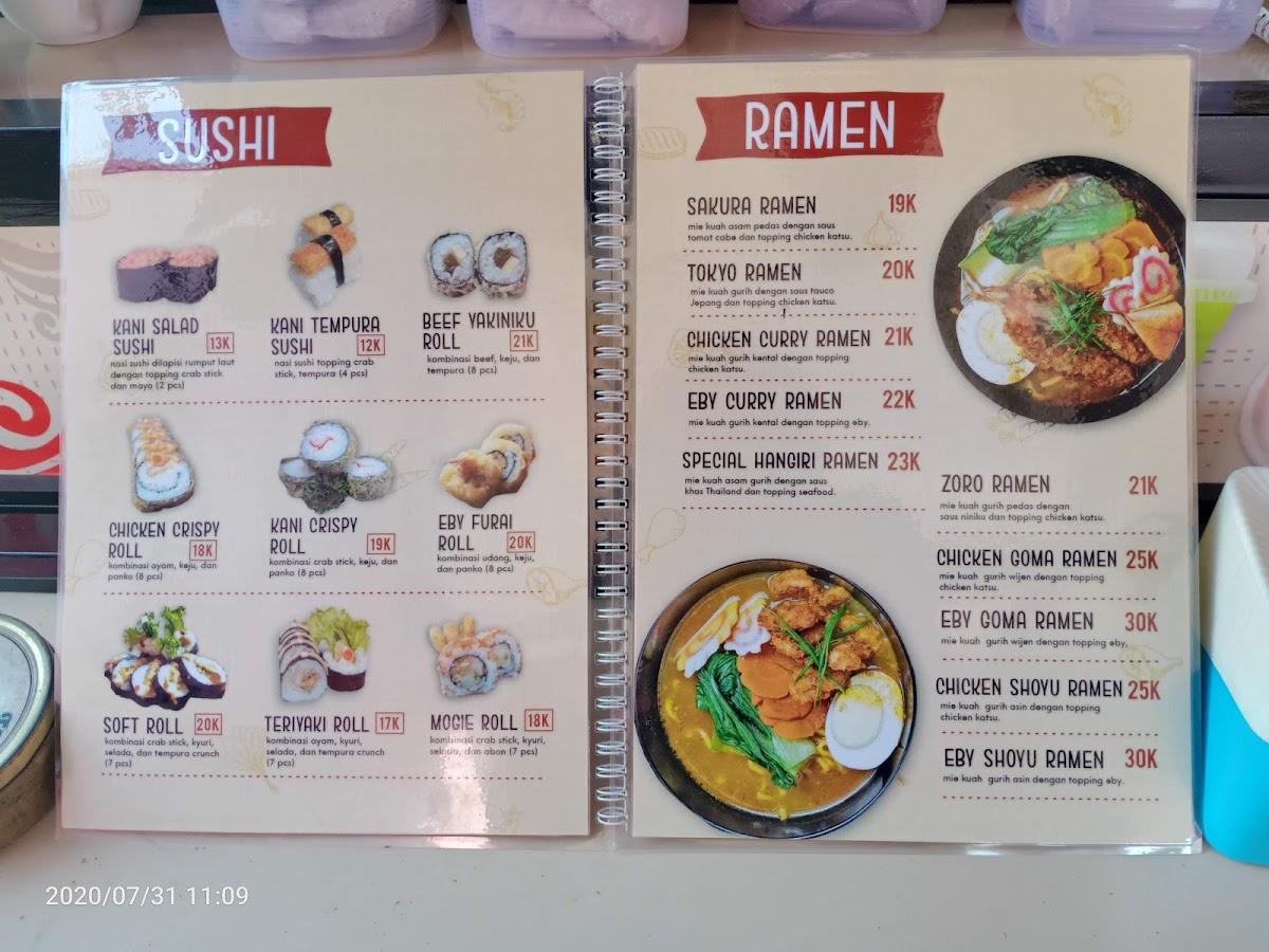 Menu at Hangiri Sushi, Subang restaurant, Subang