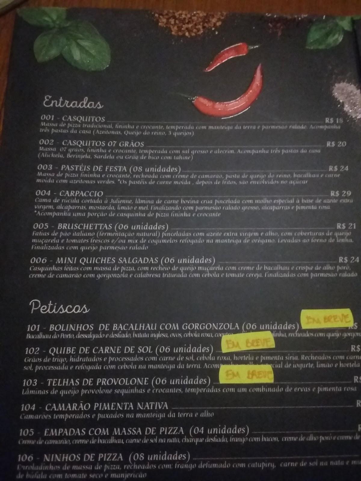 Menu em Pimenta Nativa Forneria restaurante, João Pessoa, Av. Fernando ...