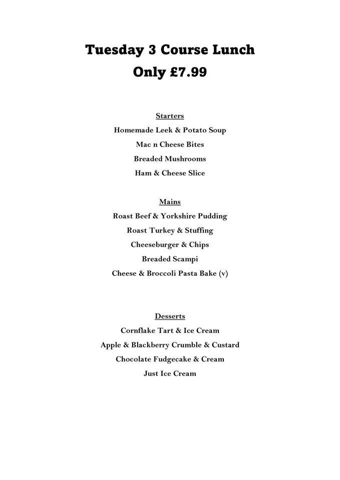 Menu at Sprinters Premier Steakhouse, Nottingham