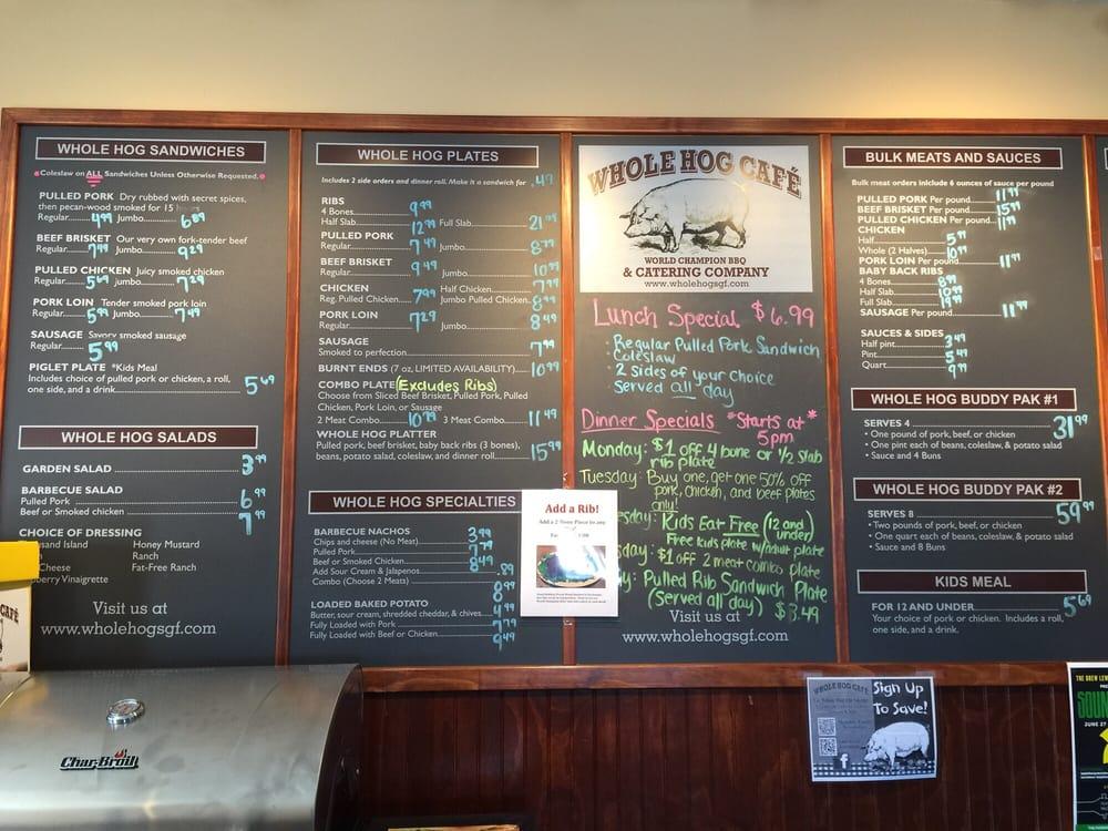 Menu at Whole Hog Café BBQ, Springfield, N Glenstone Ave