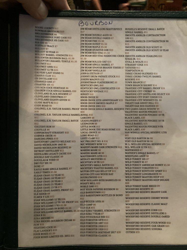 Menu at Butter Run Saloon pub & bar, Saint Clair Shores