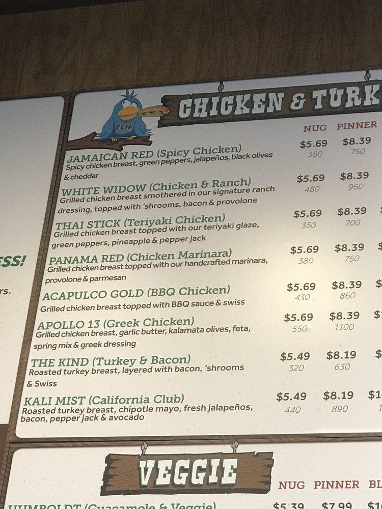 Menu at Cheba Hut "Toasted" Subs fast food, Greeley, 8th Ave
