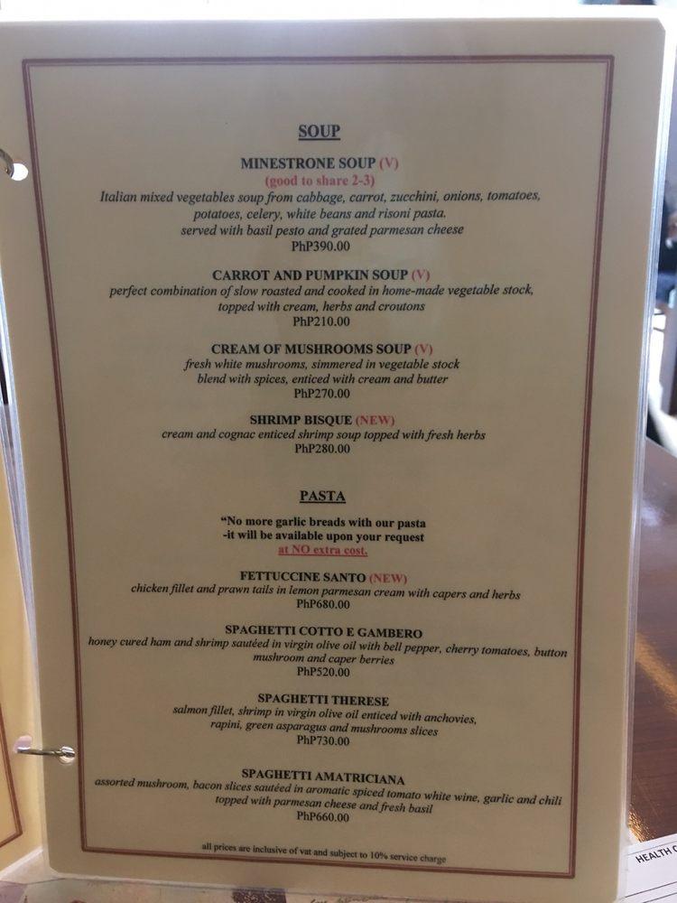 Menu at Amare by Chef Chris restaurant, Angeles, Royce Hotel M. A ...