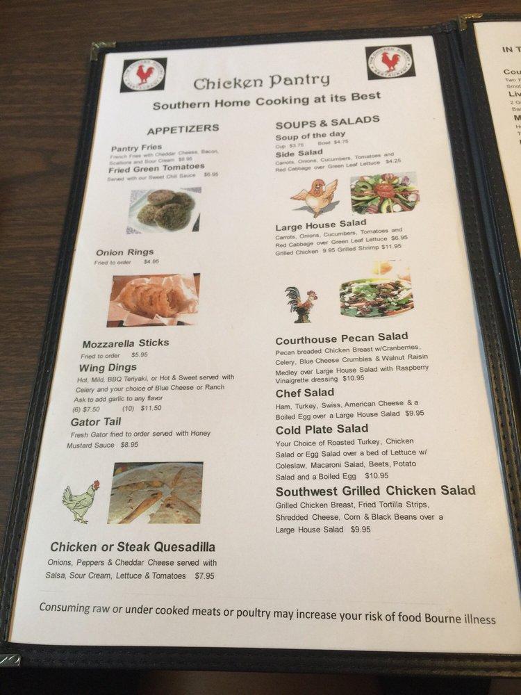 Menu at Chicken Pantry restaurant, Bunnell, 602 E Moody Blvd