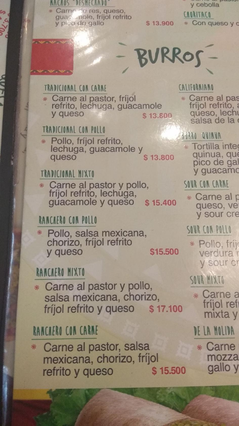 Menu at El Carnal restaurant, Bogotá, Cl. 82 # 13 - 15