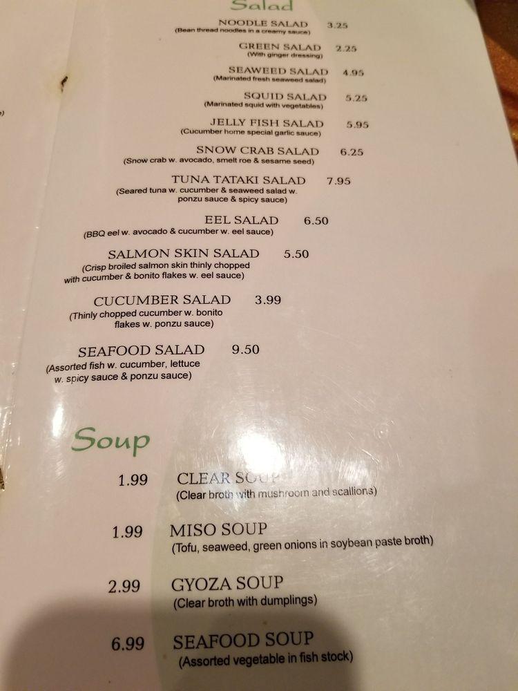Menu at Fuji Sushi Bar, Metairie, Veterans Memorial Blvd STE 4