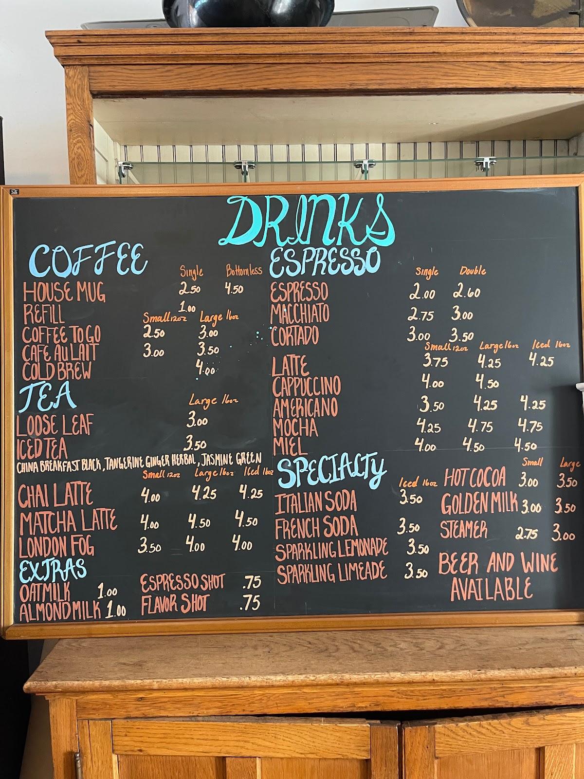 Menu at Lakeside St. Coffee House, Madison