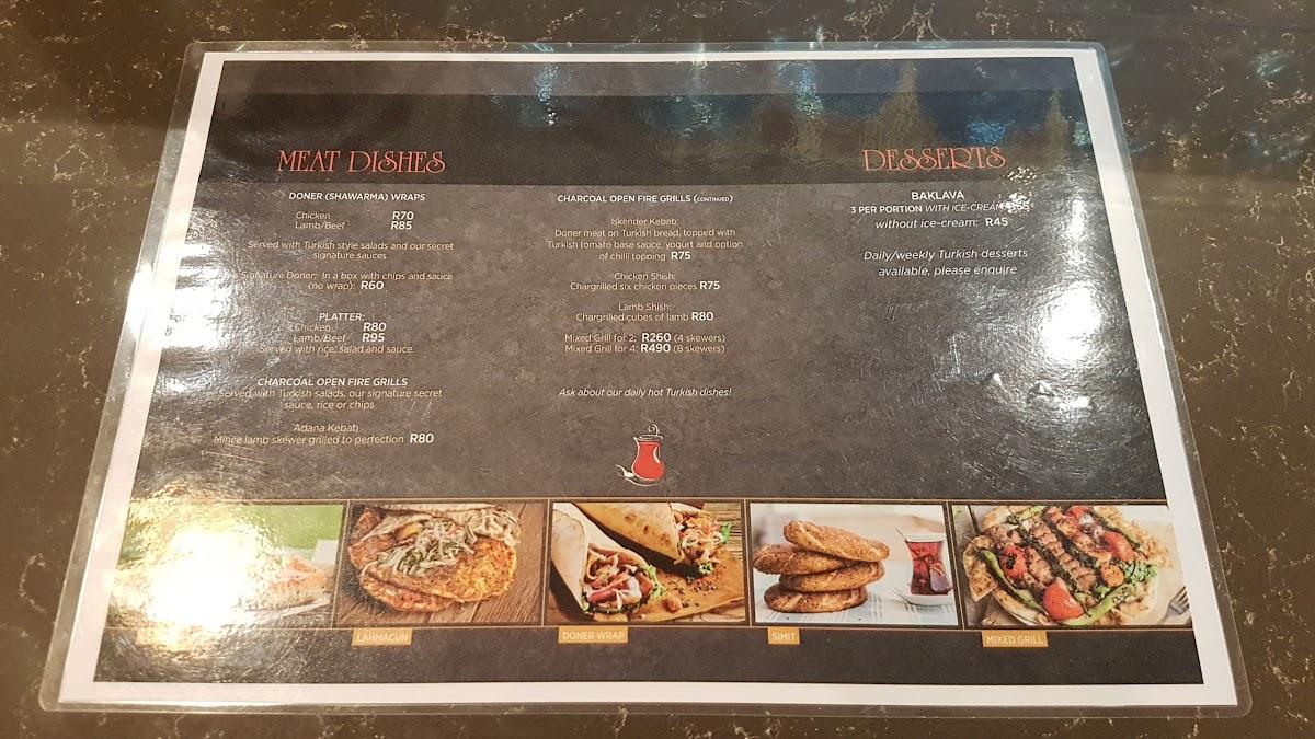Carta del restaurante Sofra Istanbul, Westville, 5 Jack Martens Dr