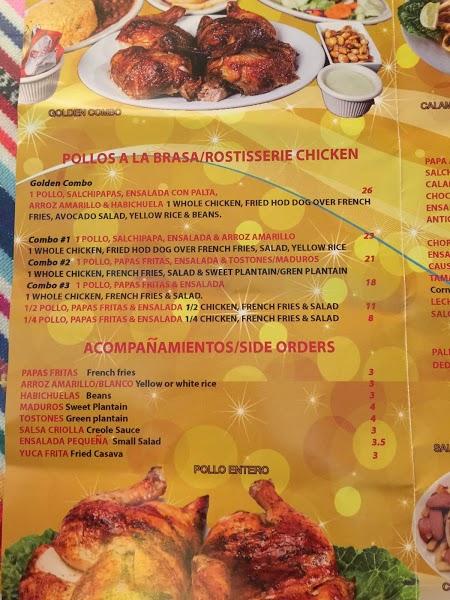 Menu at Golden Chicken restaurant, Bay Shore