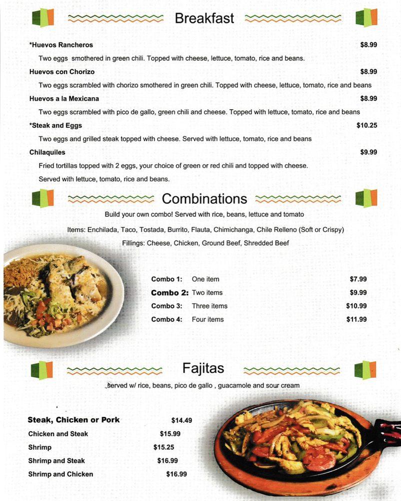 Menu At Don Juan S Mexican Grill Restaurant Littleton W Bowles Ave