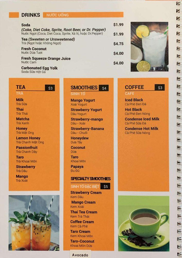 Menu at Pho Tastic & Deli restaurant, Corpus Christi