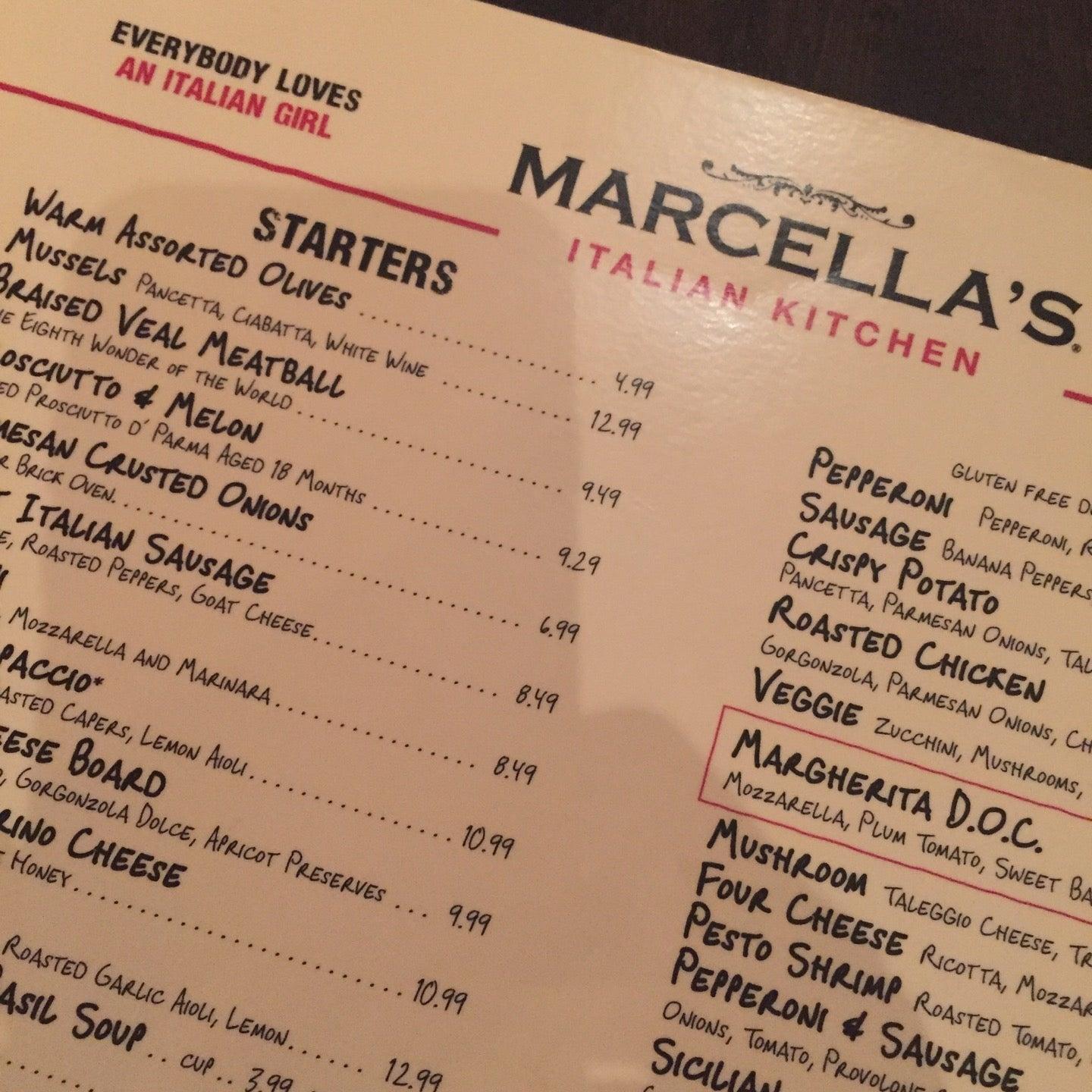 Menu at Marcella's pub & bar, Columbus, Polaris Pkwy