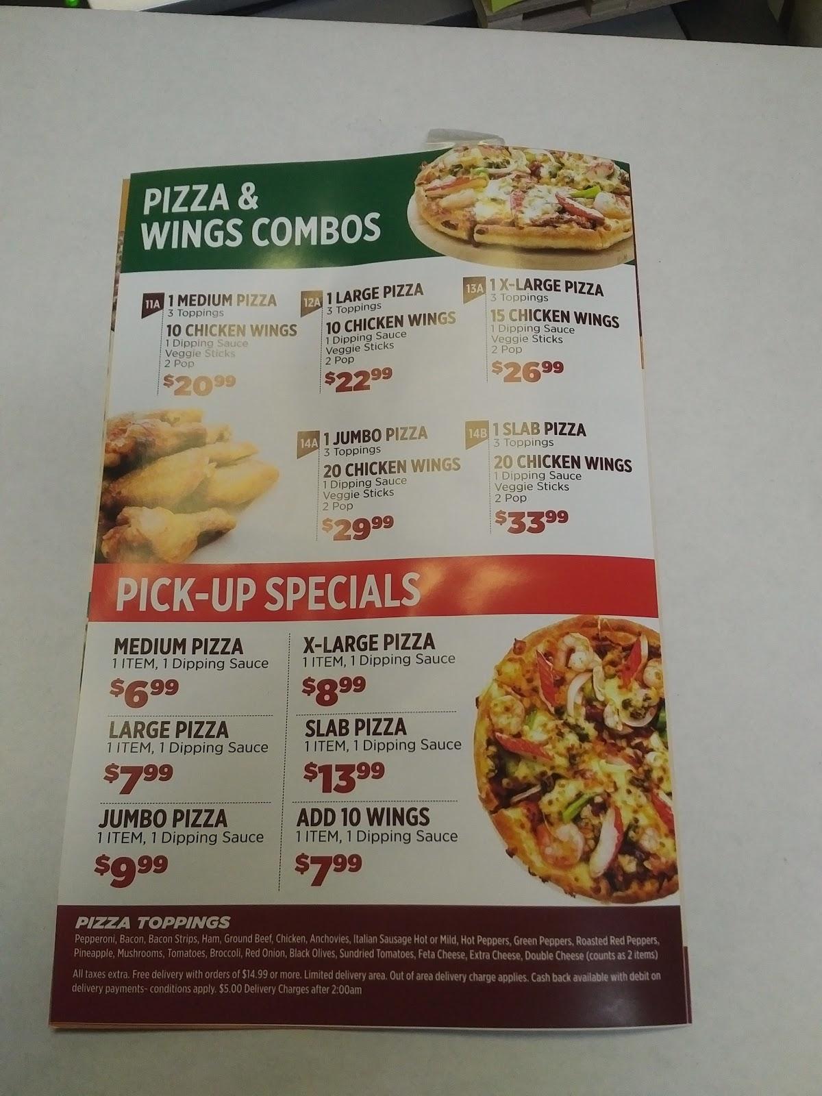 Menu at Pizza Wings & More fast food, Toronto, Jane St