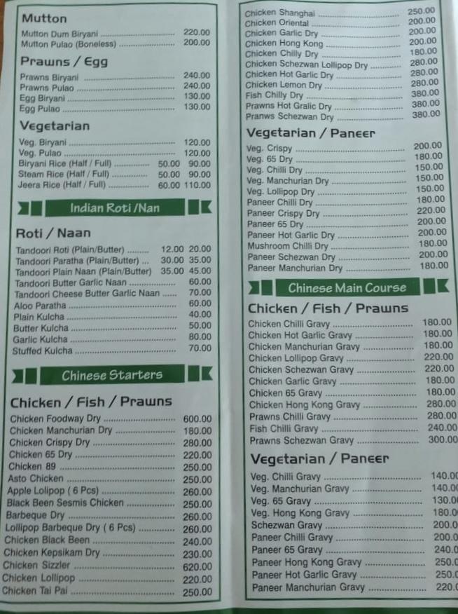 Menu at Hotel FoodWay, Pelhar