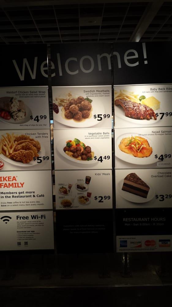 Menu at IKEA Restaurant, Sunrise