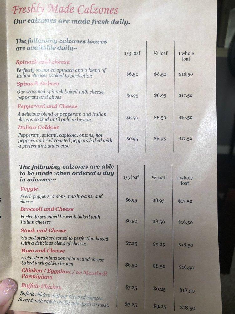 Menu at Mangiamo restaurant, North Providence