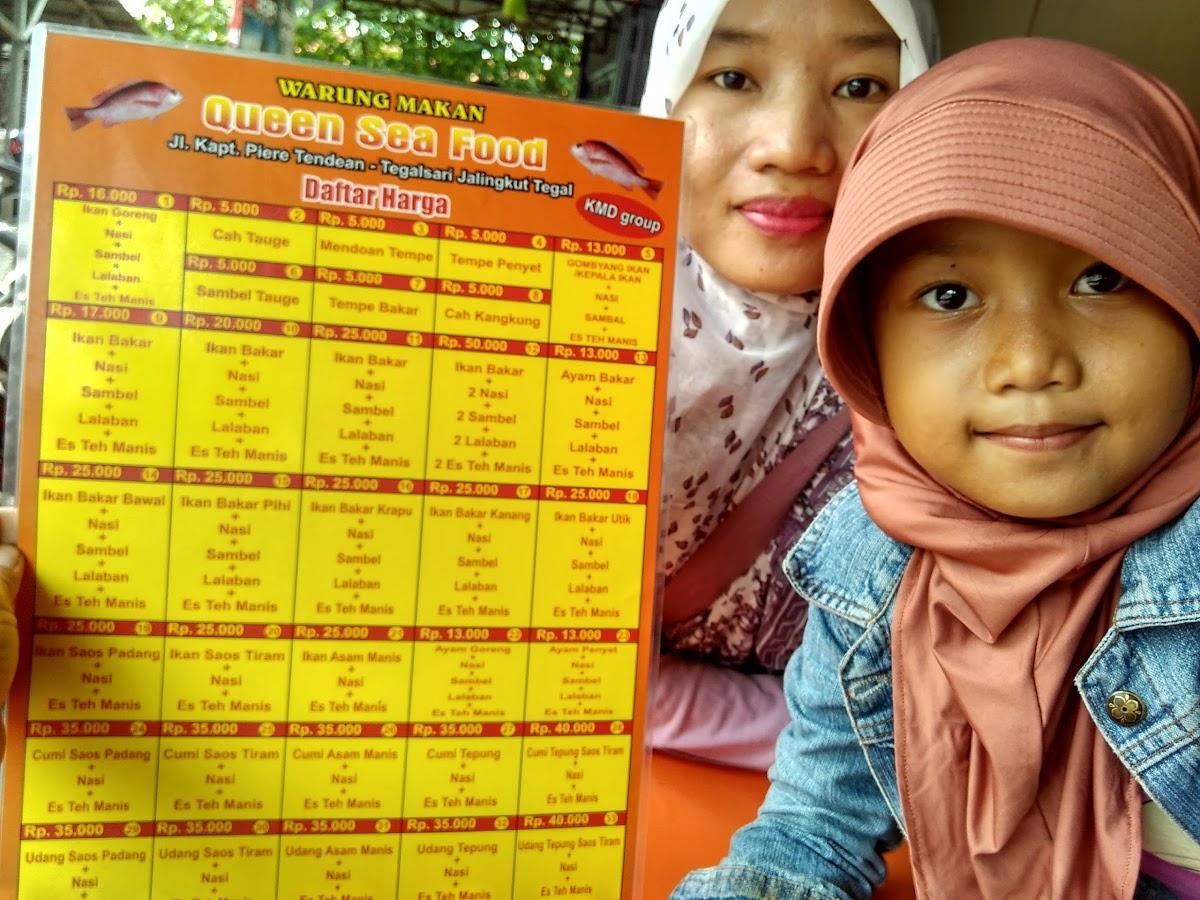 Menu at Queen Seafood restaurant, Tegal