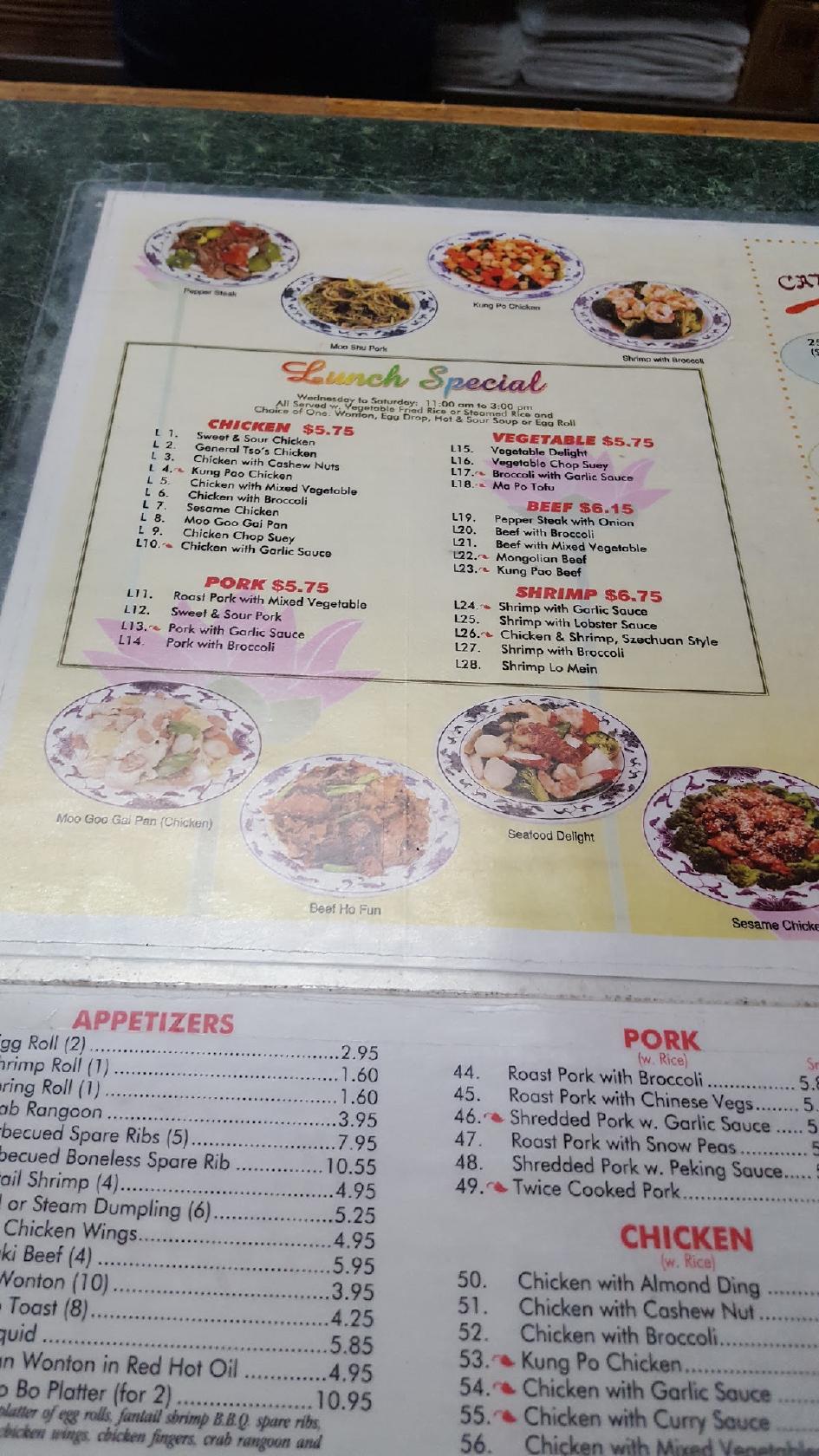Menu at Hunan Gourmet restaurant, Island Lake, 529 Auburn Dr