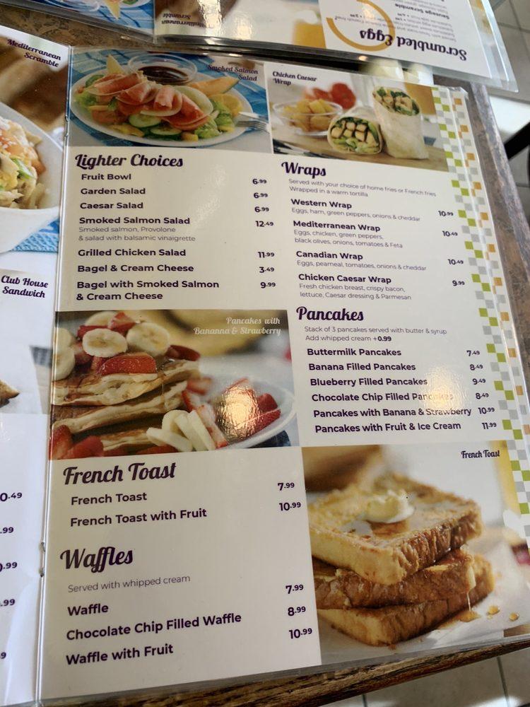 Menu at Scrumptious restaurant, Richmond Hill