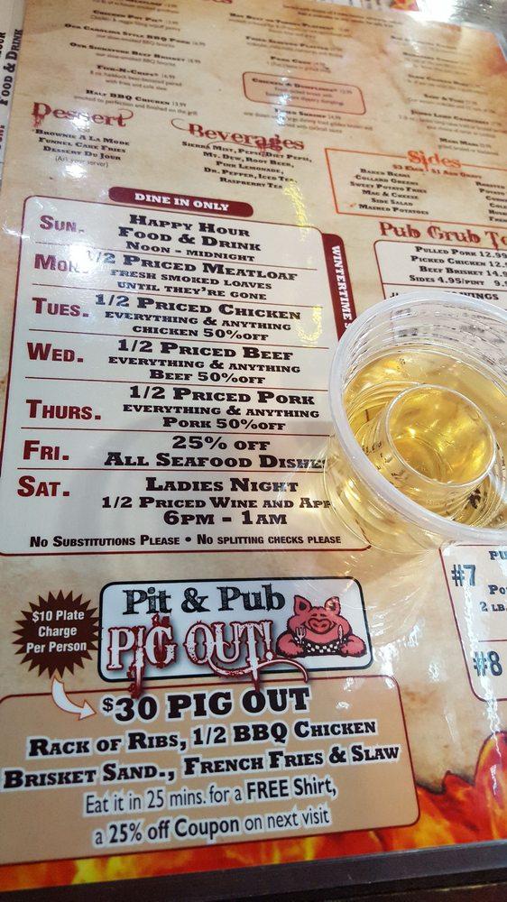 Menu at 28th St. Pit-n-Pub, Ocean City