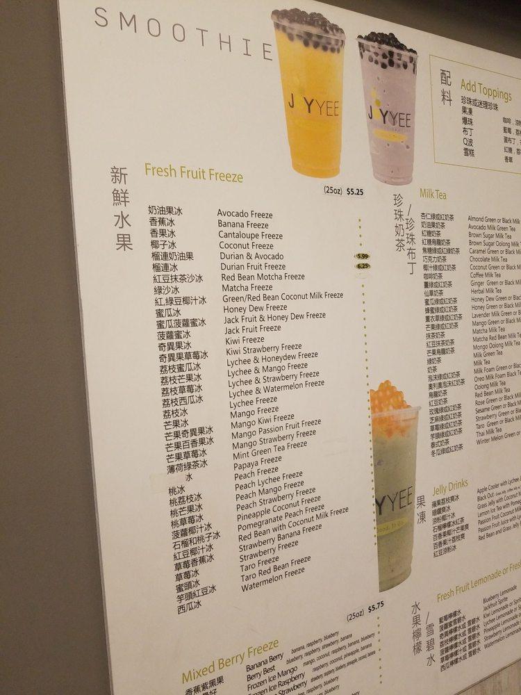 Menu at Joy Yee restaurant, Chicago, S Halsted St