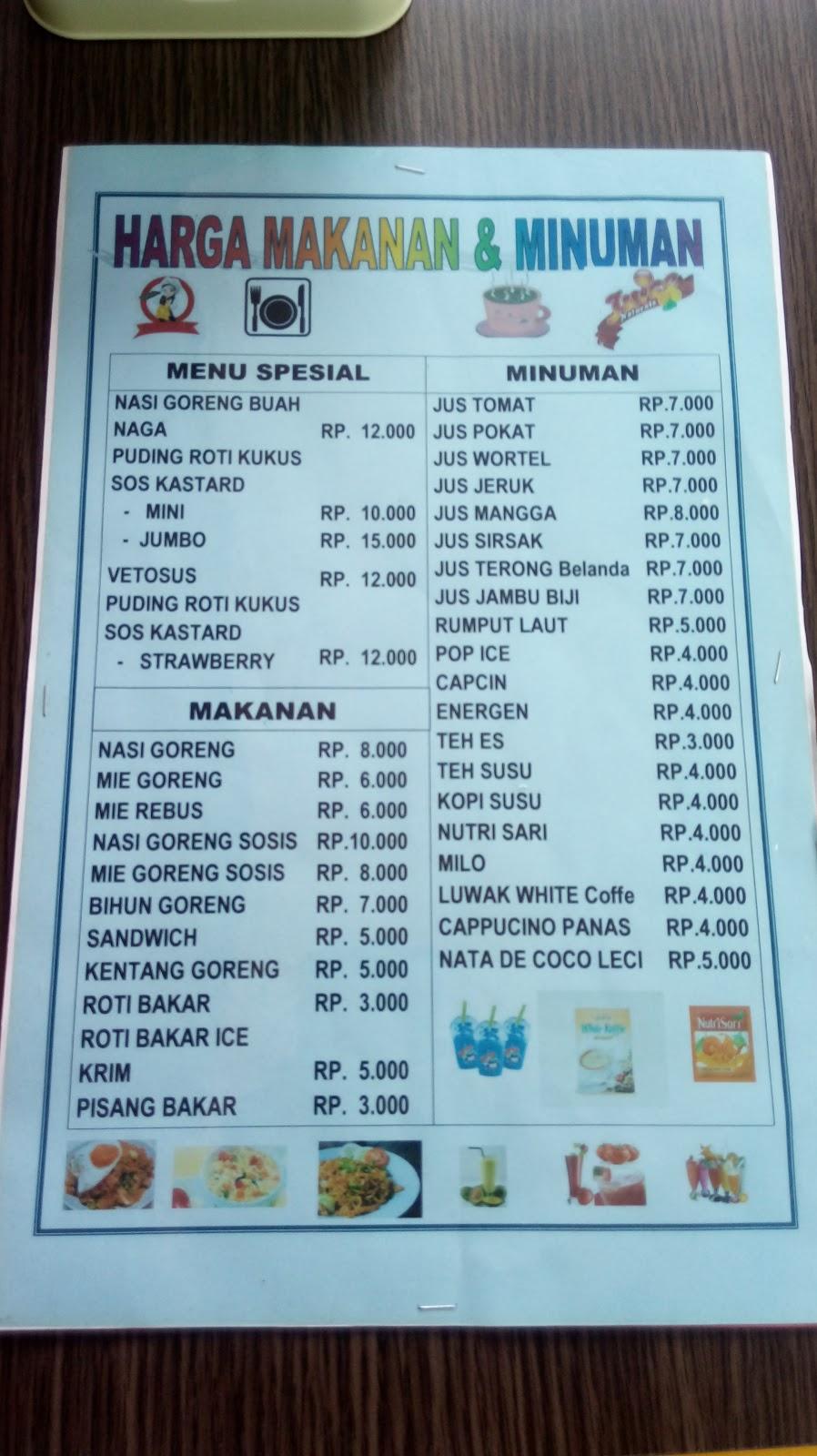 Menu at MINI RESTO restaurant, Payakumbuh