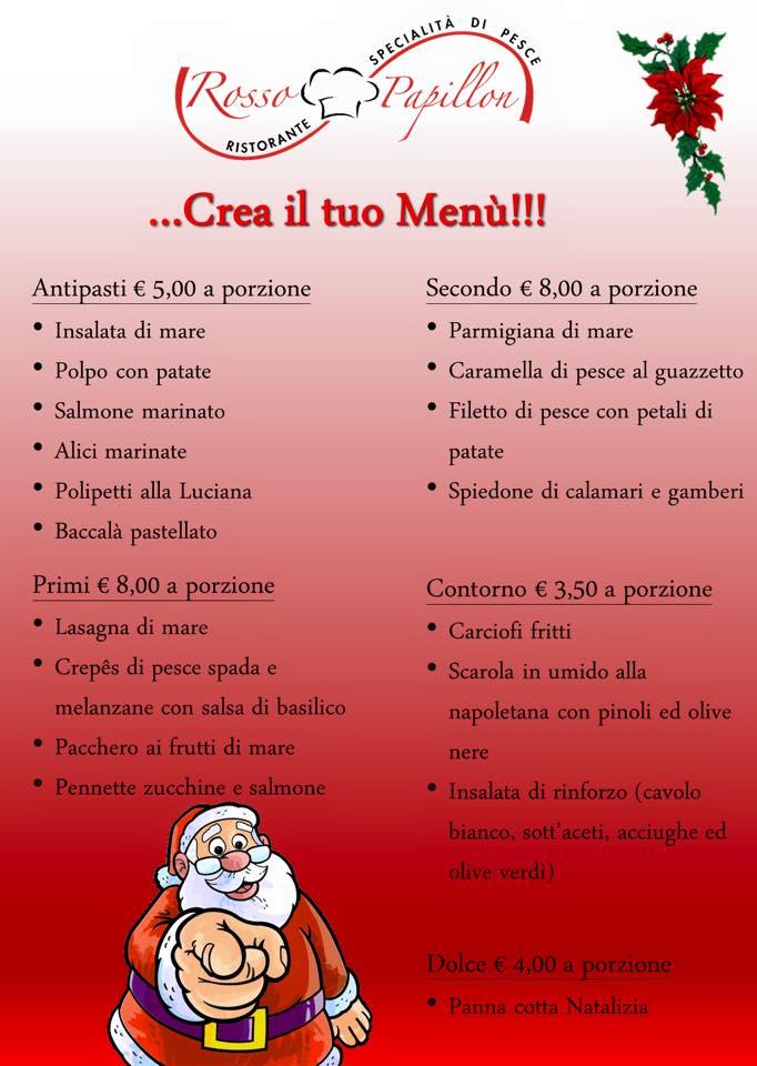 Menu at Rosso Papillon restaurant, Municipio Roma X