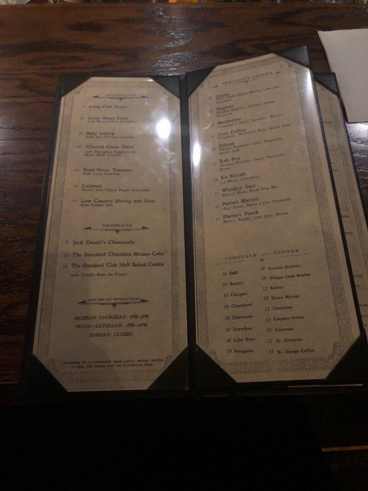 Menu at The Standard pub & bar, Nashville, 167 Rosa L Parks Blvd