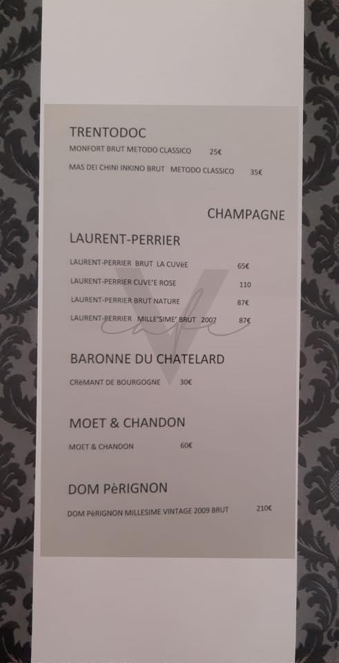 Menu at Vanity Café restaurant, San Salvo