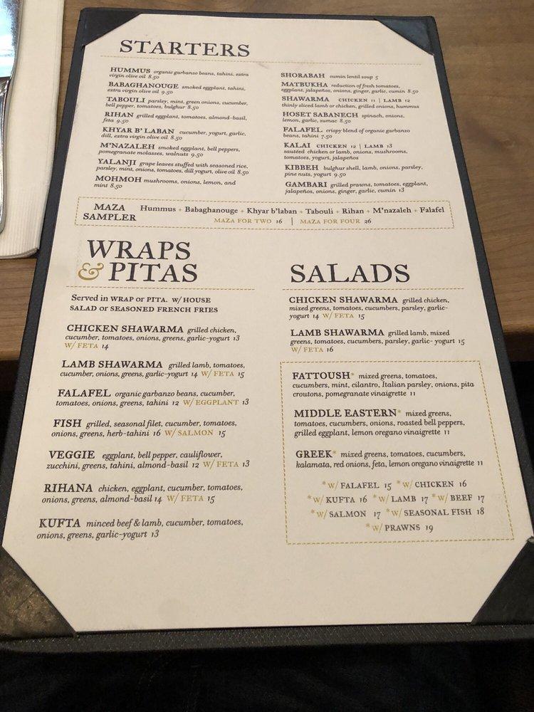 Menu at Dishdash Middle Eastern Cuisine restaurant, Sunnyvale, 190 S ...
