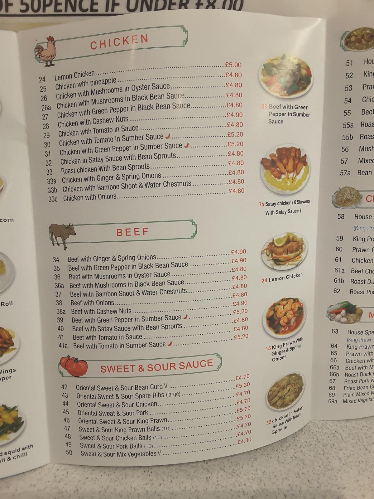 Menu at Maido House fast food, Cambridge
