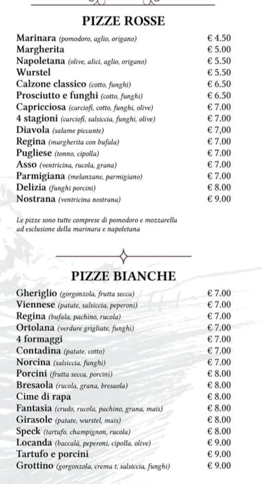 Menu da Osteria La Frasca ristorante, Scerni