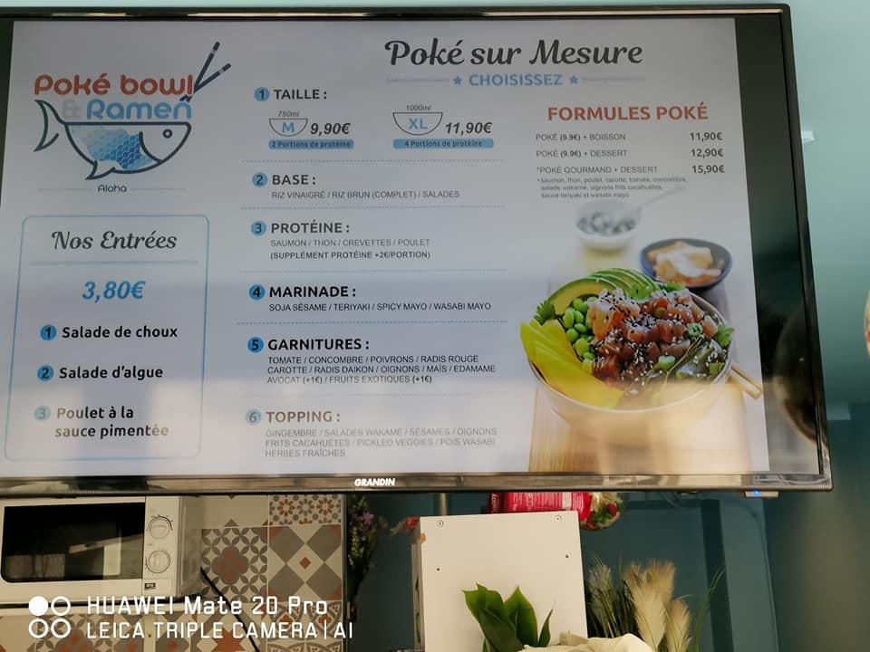 Menu at Poké Bowl & Ramen restaurant, La Rochelle