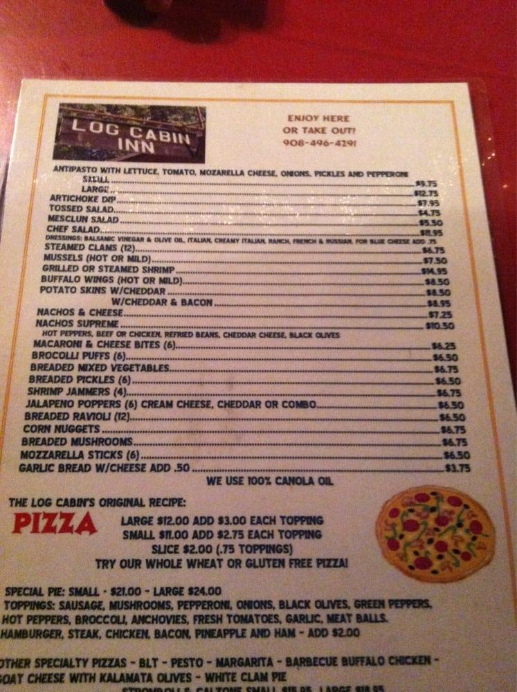 Menu at The Log Cabin Bar & Grill, Columbia