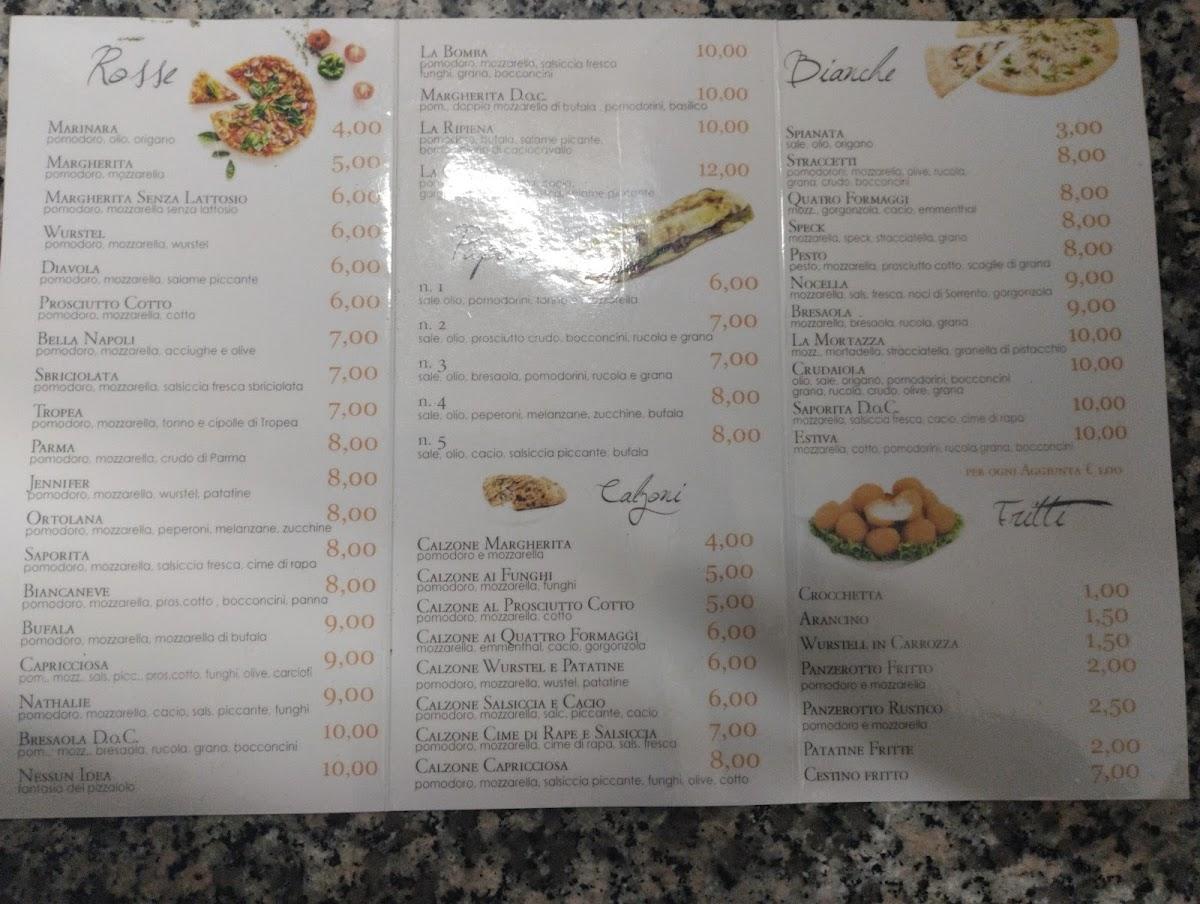 Speisekarte von Pizzeria La Gustosa, Foggia