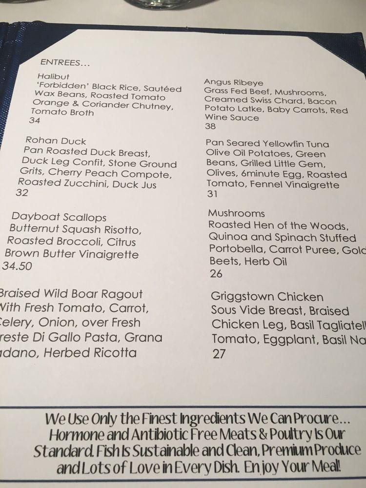 Menu at The Blue Bottle Cafe, Hopewell