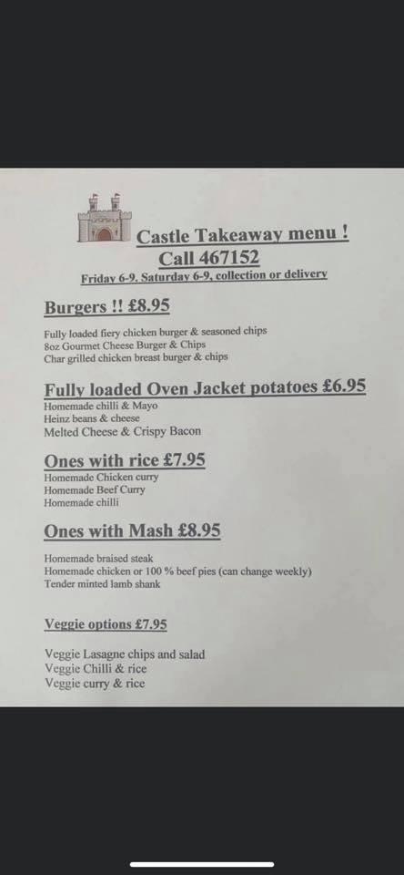 Menu at The Castle pub & bar, Southend-on-Sea, 92 Eastern Esplanade