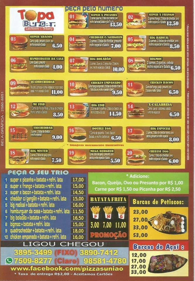 Menu em Sushi união restaurante, Rio de Janeiro