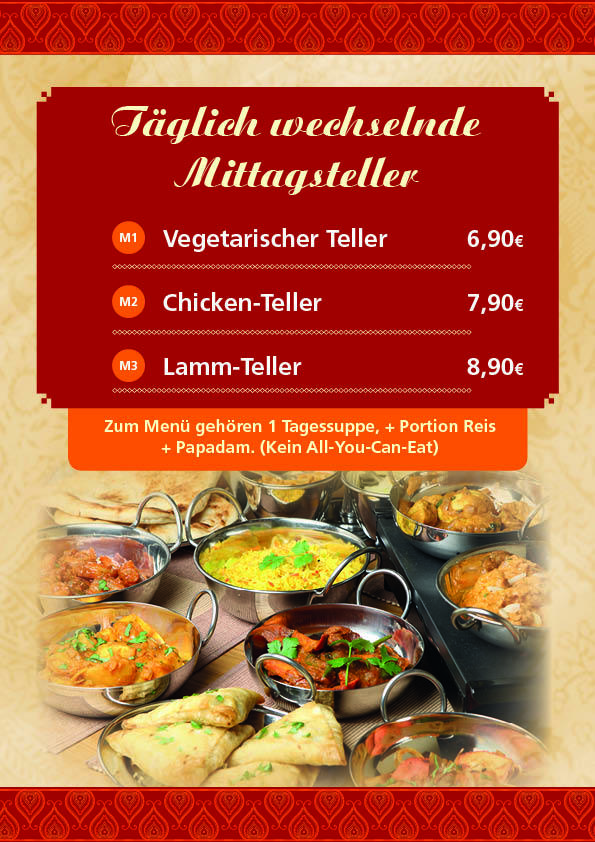 Speisekarte von CLASSIC INDIA restaurant, Essen