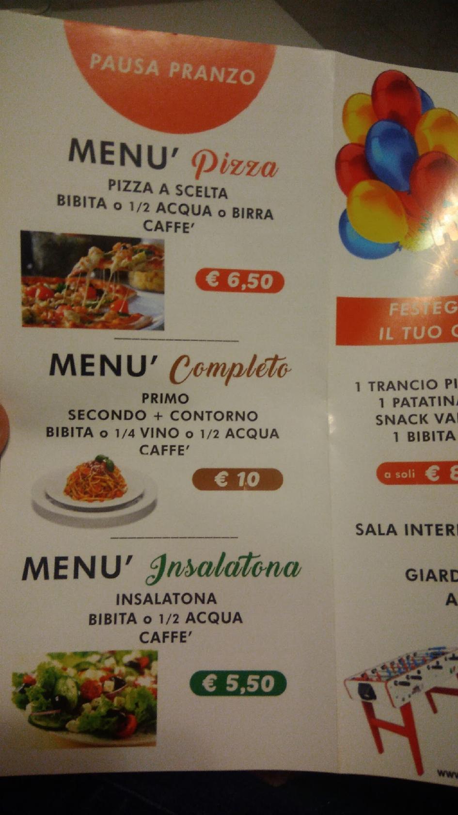 Menu at Circolo Sciarè restaurant, Gallarate