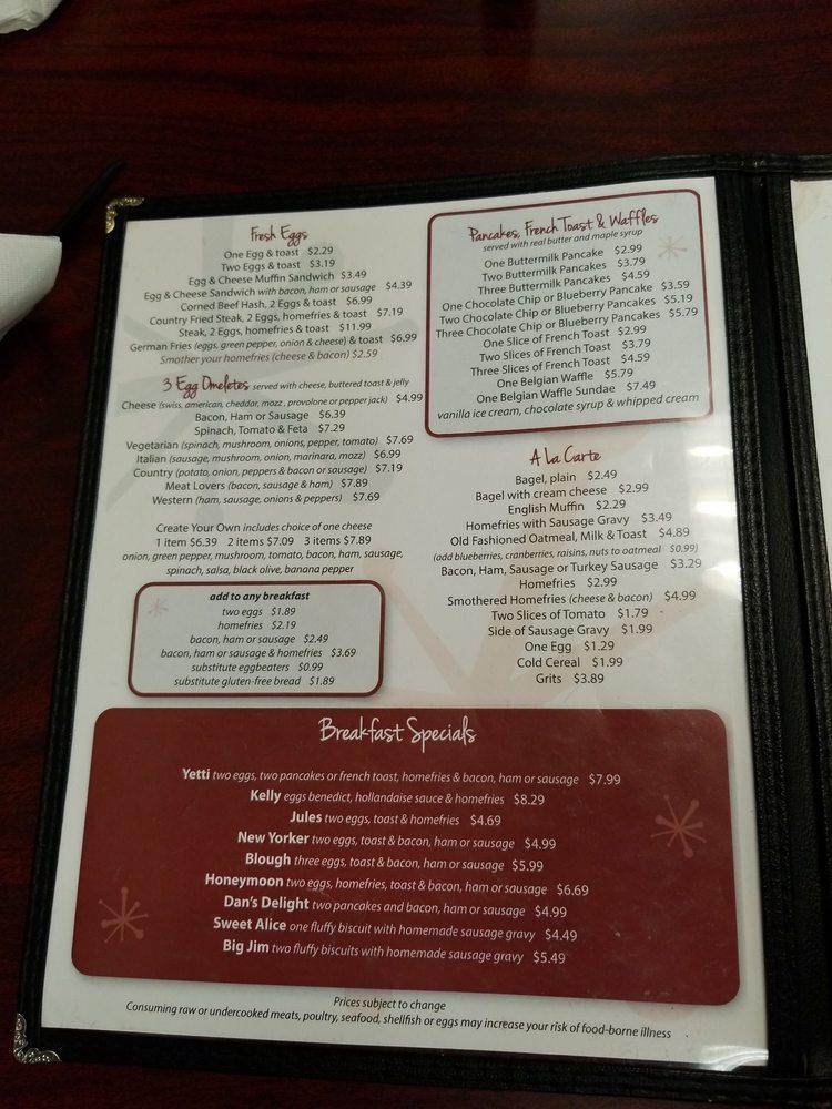 Menu at Honeymoon Grille desserts, Akron, Manchester Rd