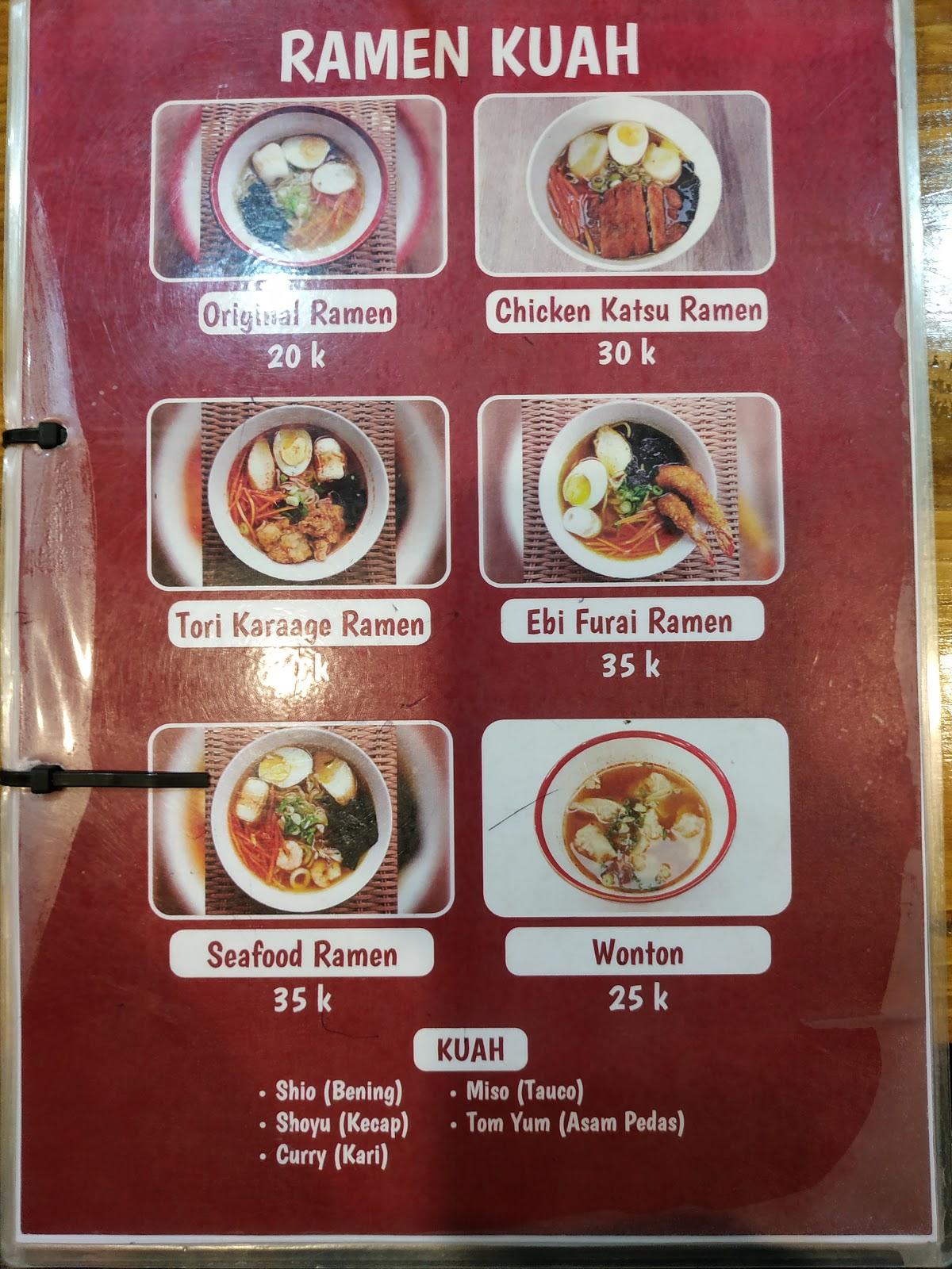 Carta del restaurante NAICHA RAMEN, West Karawang