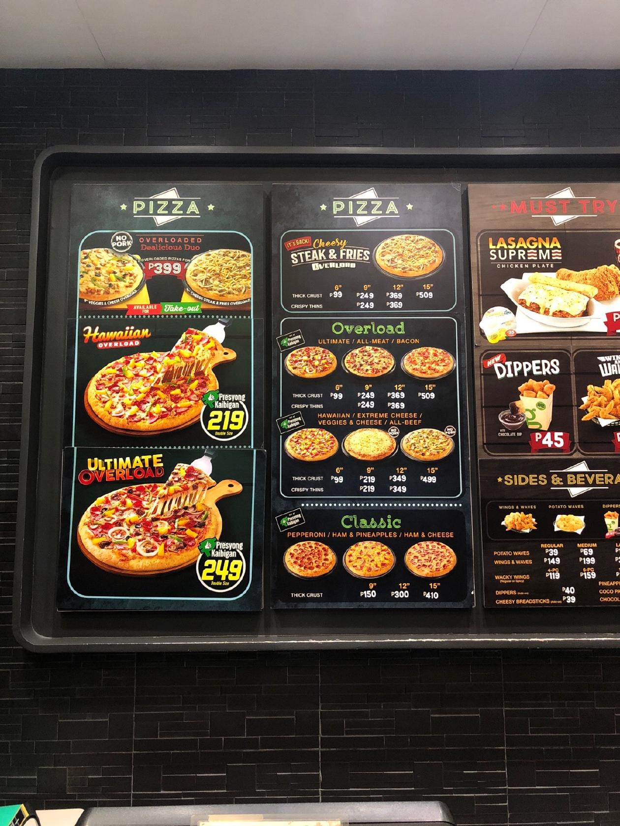 Menu at Greenwich restaurant, Iligan City, LEVEL 1 GAISANO CITY MALL ILIGAN